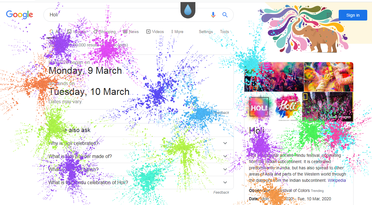 Google Easter egg allows users to play Holi, the festival of colors ...