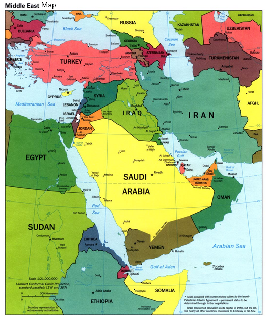 Middle East Map Countries - Regiions Pictures | Middle East Countries ...