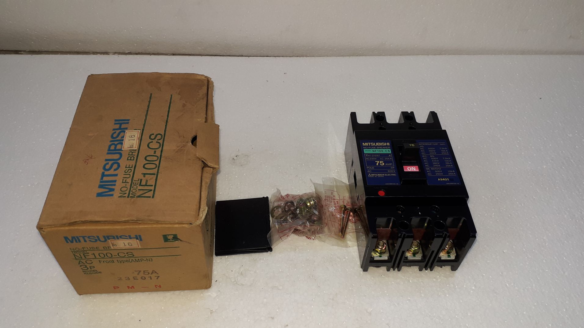 MITSUBISHI NF100-CS NO-FUSE BREAKER 75A 3P 600V NF100CS