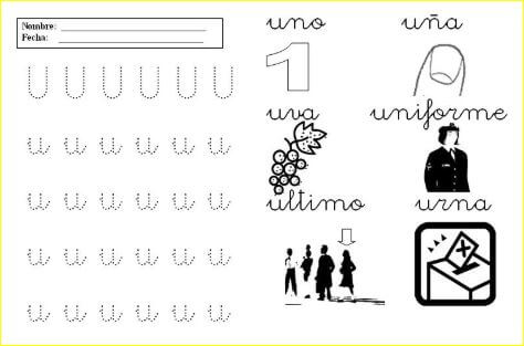 Jugando y aprendiendo juntos: Aprendo a leer y a escribir. La U