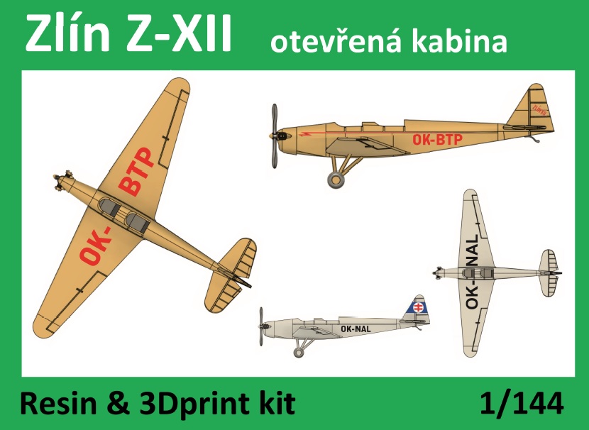 Kampfgruppe 1/144: 1/144 VZ44004 Zlín XII open cabin - Vizi Models