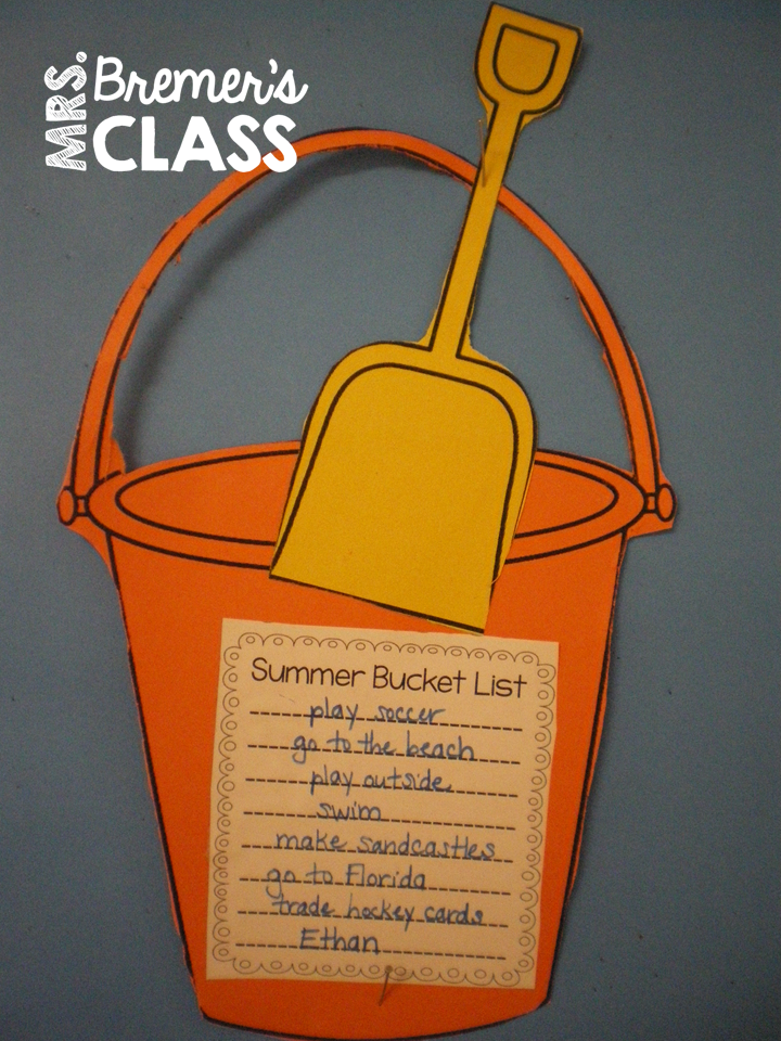 Summer Bucket Lists Craftivity | Mrs. Bremer's Class