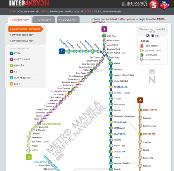 The Philippine Beat: MMDA + Interaksyon 5 = Metro Manila Traffic Navigator