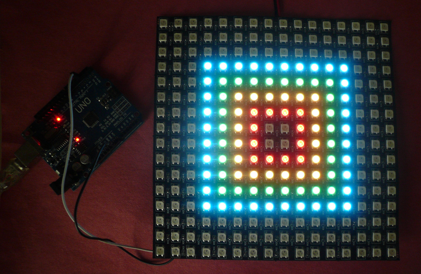Électronique en amateur: Matrice de LEDs RGB 16 X 16 WS2812B et Arduino