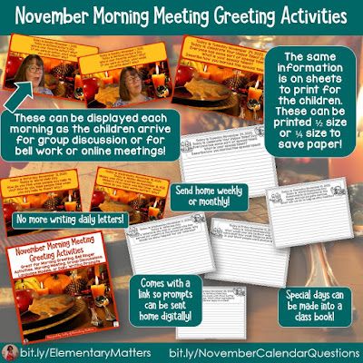 Elementary Matters: Looking at November