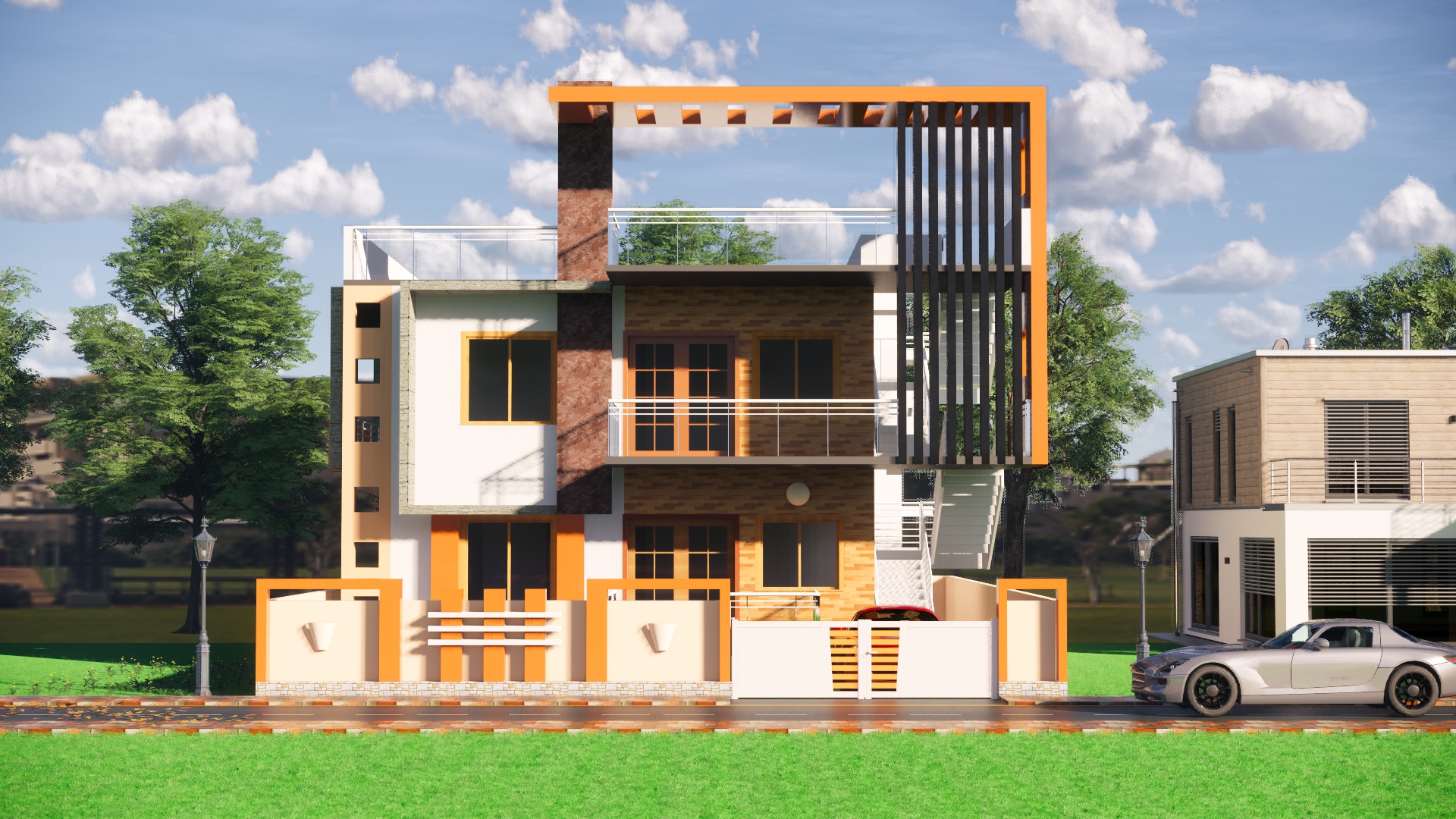 40 X 55 House Design | 2200 Sq ft House