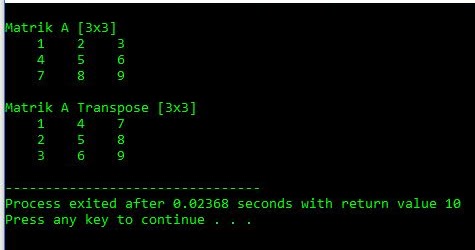 Program Matriks Transpose Bahasa C (Array) ~ Setiawan Blog