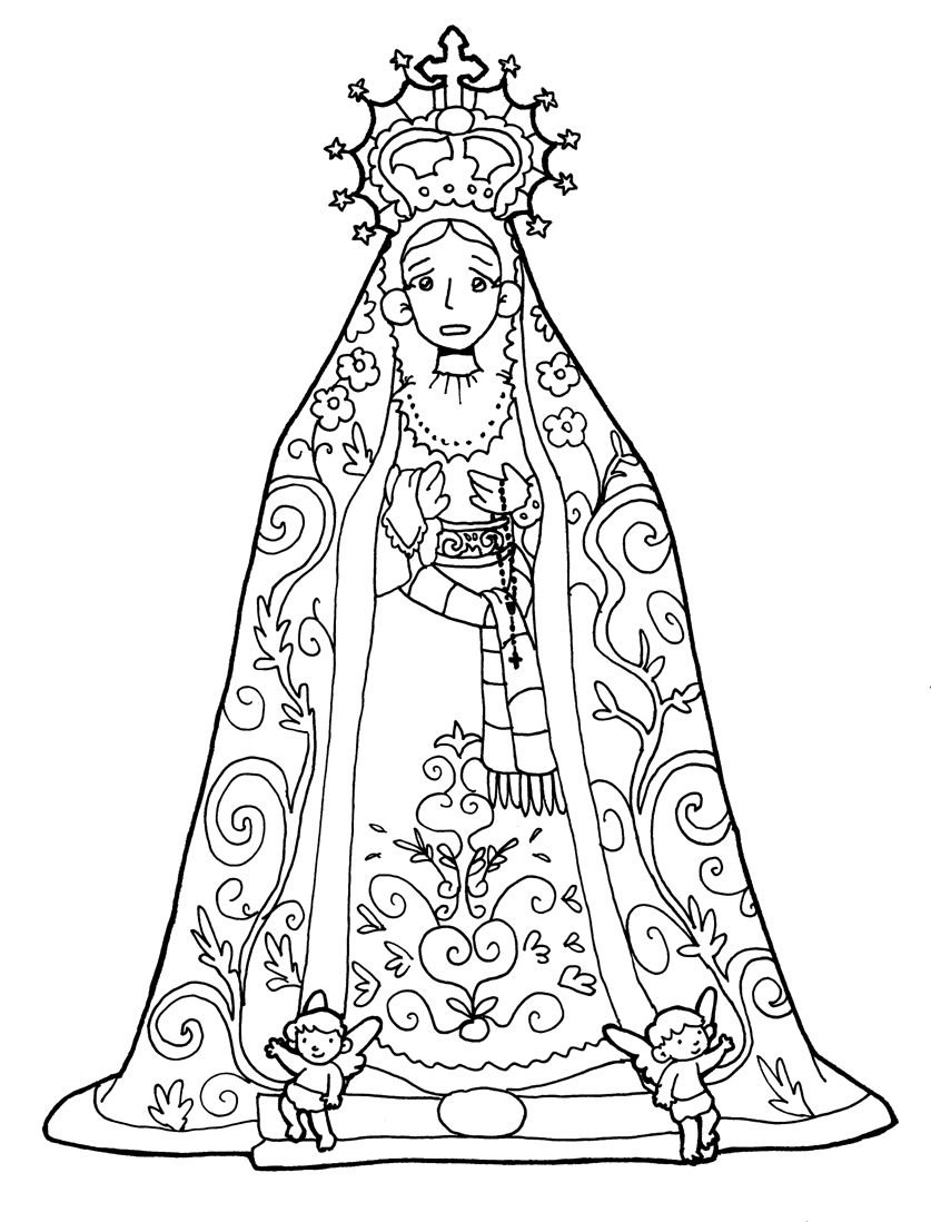 ® Virgen María Ruega Por Nosotros ® Virgen Maria Para Colorear