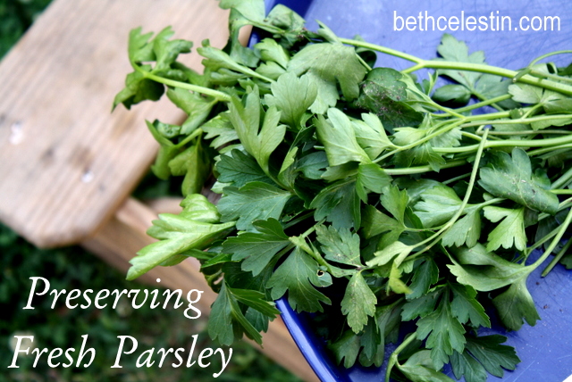 Love, Beth: Preserving Fresh Parsley