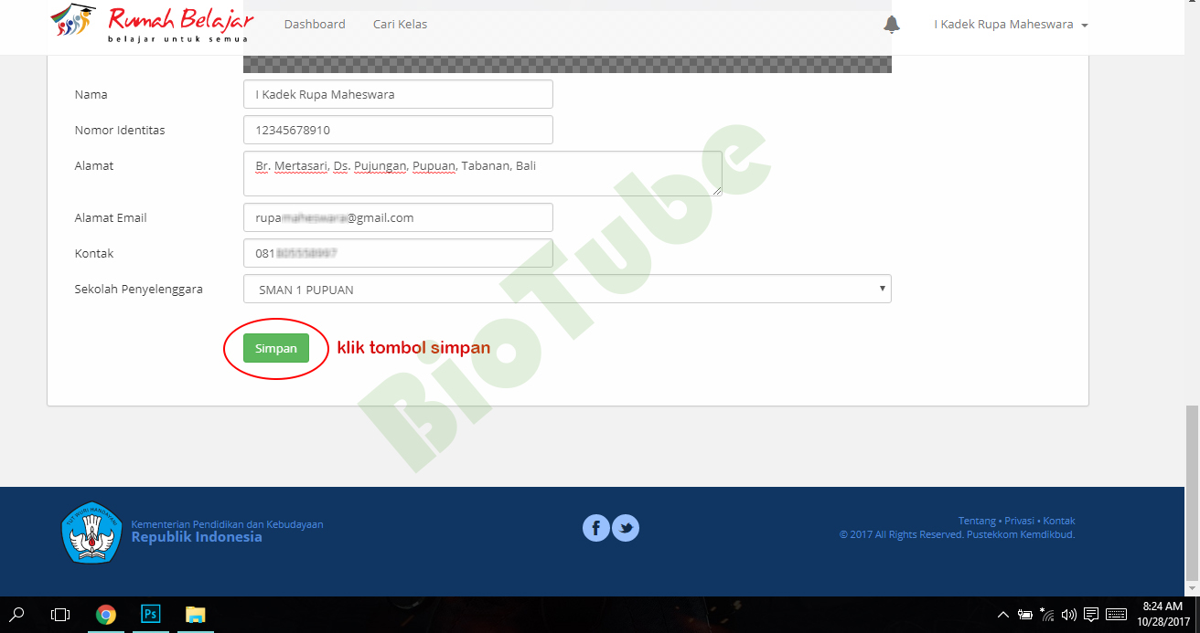 Kelas Maya| Cara Login dan Lengkapi Profil Kamu di Kelas Maya (Rumah ...