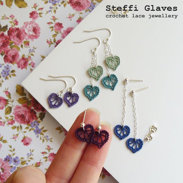 Micro Crochet Jewelry and Tutorials by SteffiGlaves / The Beading Gem