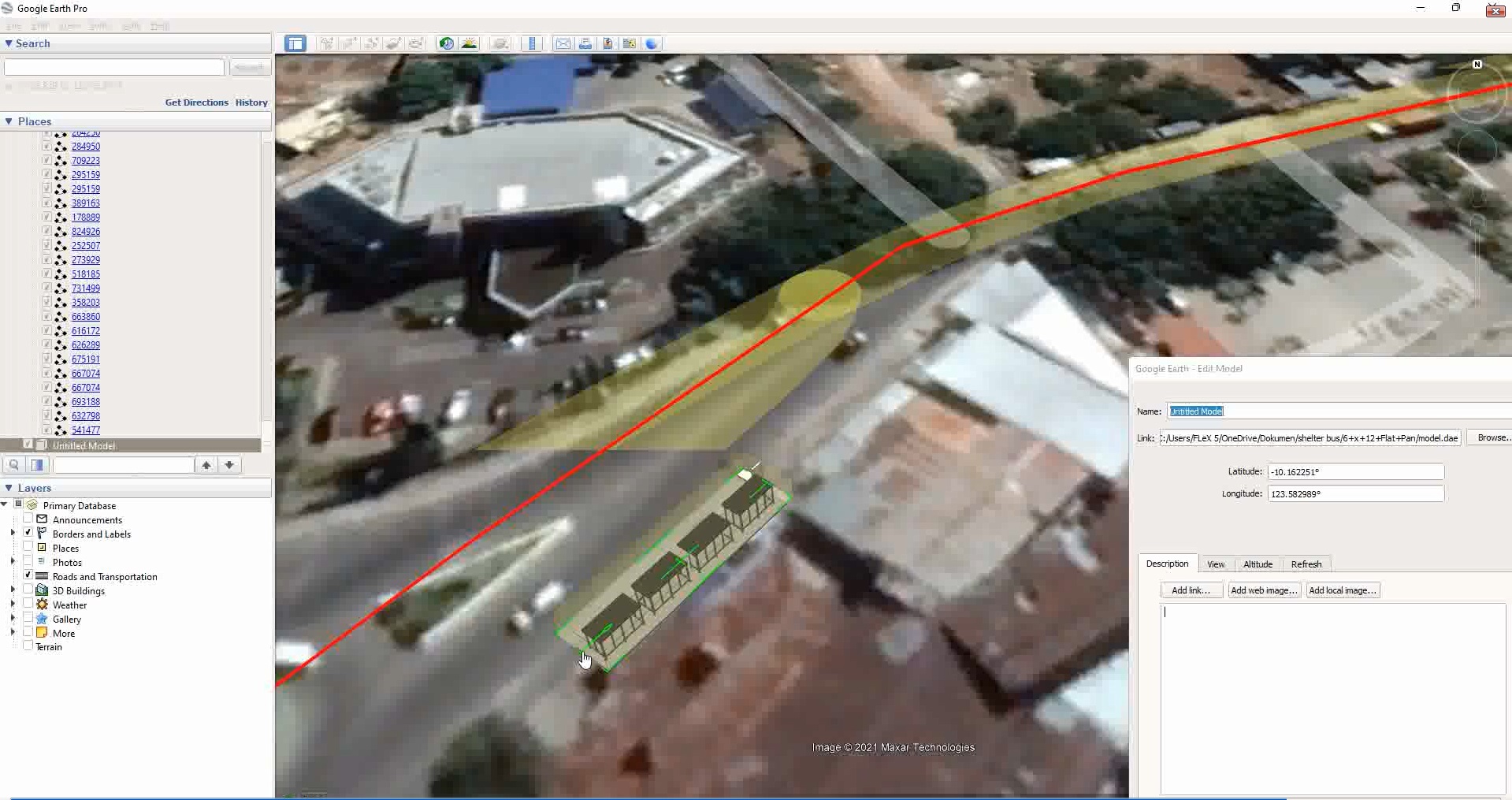 Cara Membuka File Collada 3D Model di Google Earth Pro