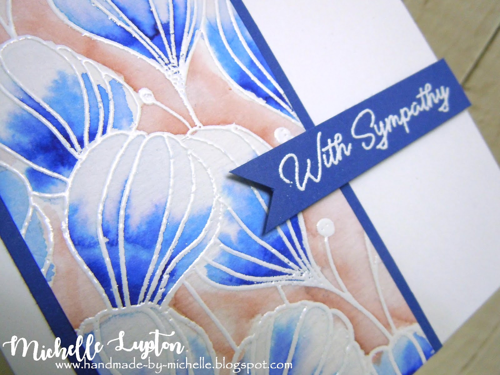Handmade by Michelle: Blue sympathy card