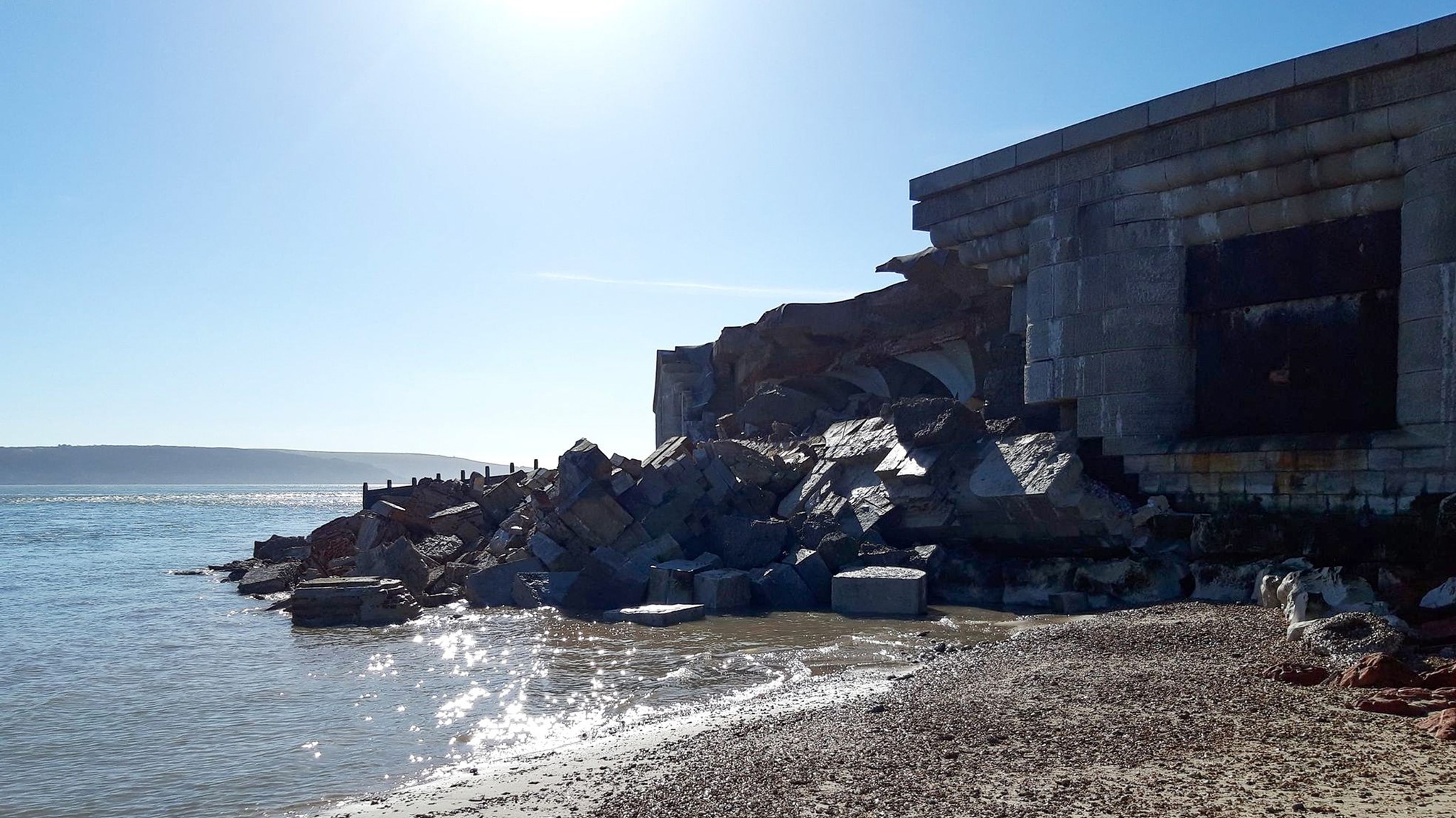 Enjoy Milford on Sea: Hurst Castle wall collapses