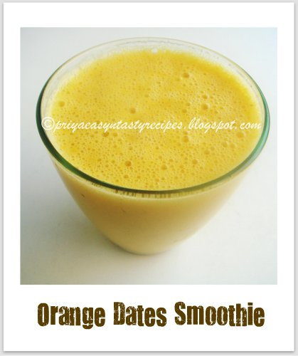 Priya's Versatile Recipes: Orange Dates Smoothie
