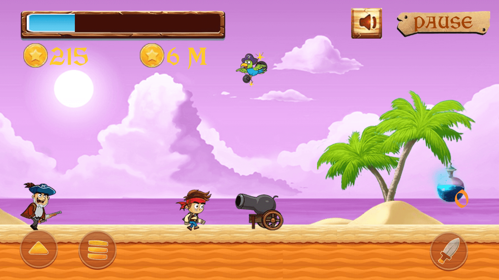 Download Source Code Reskin Game Pirate Run Away Endless Run Platformer Game Unity Android Ios