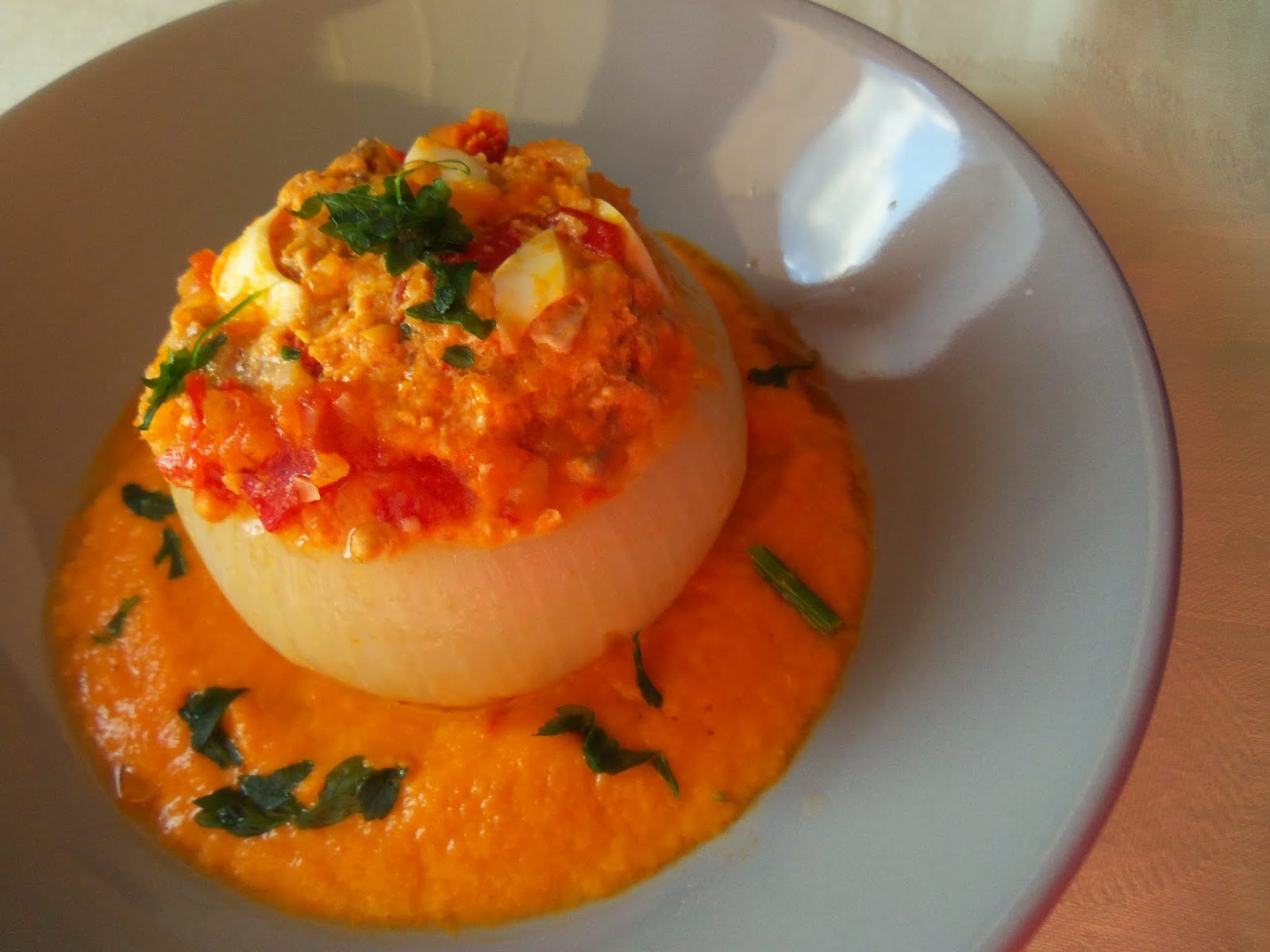 Cebollas rellenas de bonito - Andreíta come de todo