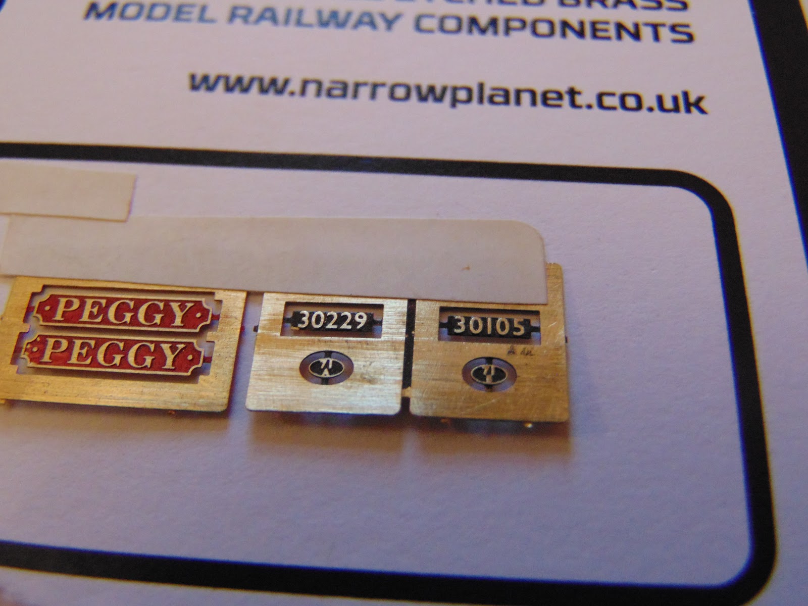 Dorset Railway Modelling: Narrow Planet Name and Numberplates.