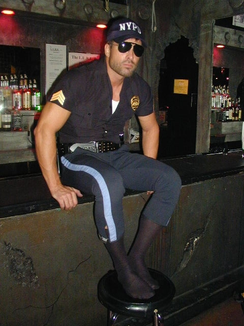 used black socks: Cop in sheer socks