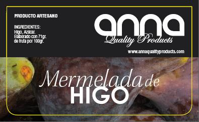 anna quality products: Etiqueta mermelada de higo ANNA QUALITY PRODUTS