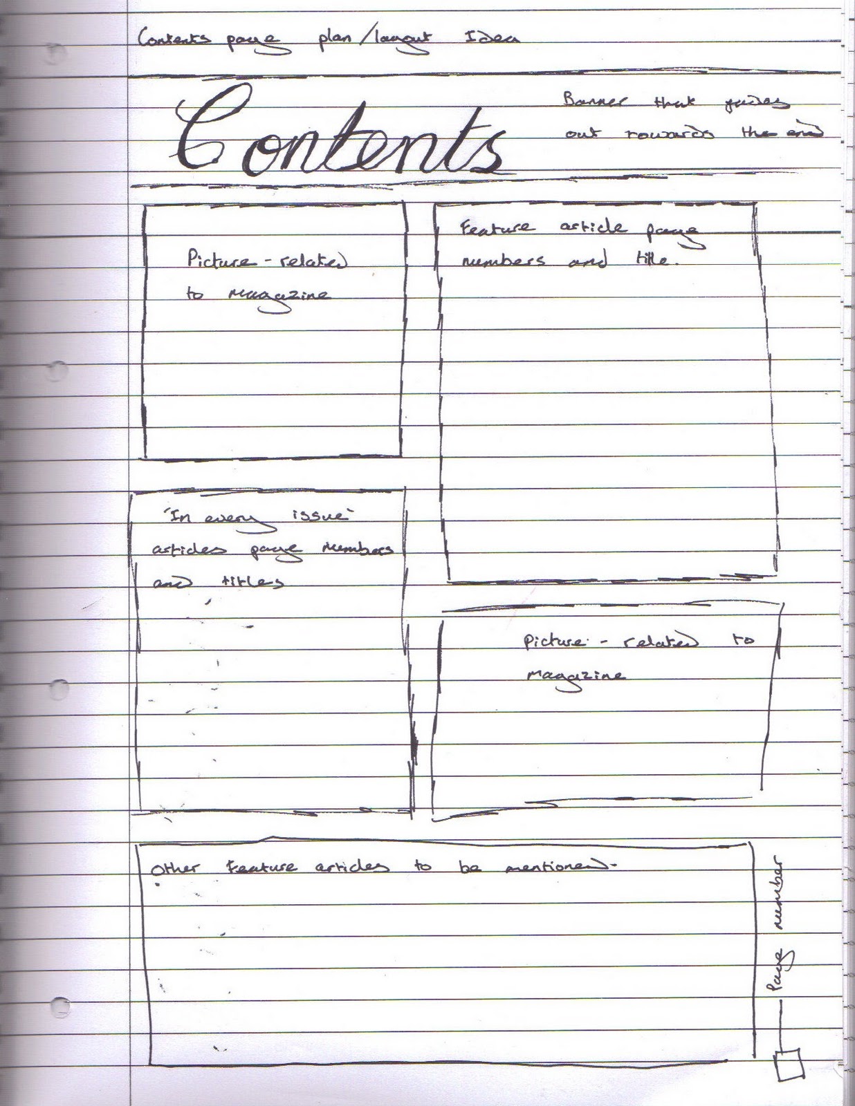 AS Media Studies Foundation Production...: Mock up, Contents Page and ...