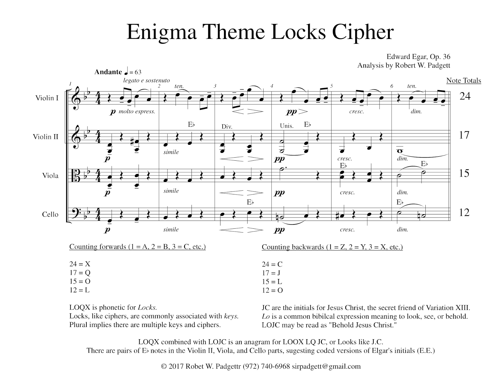 Elgar's Enigma Theme Unmasked: The Enigma Theme Relative Modes Cipher
