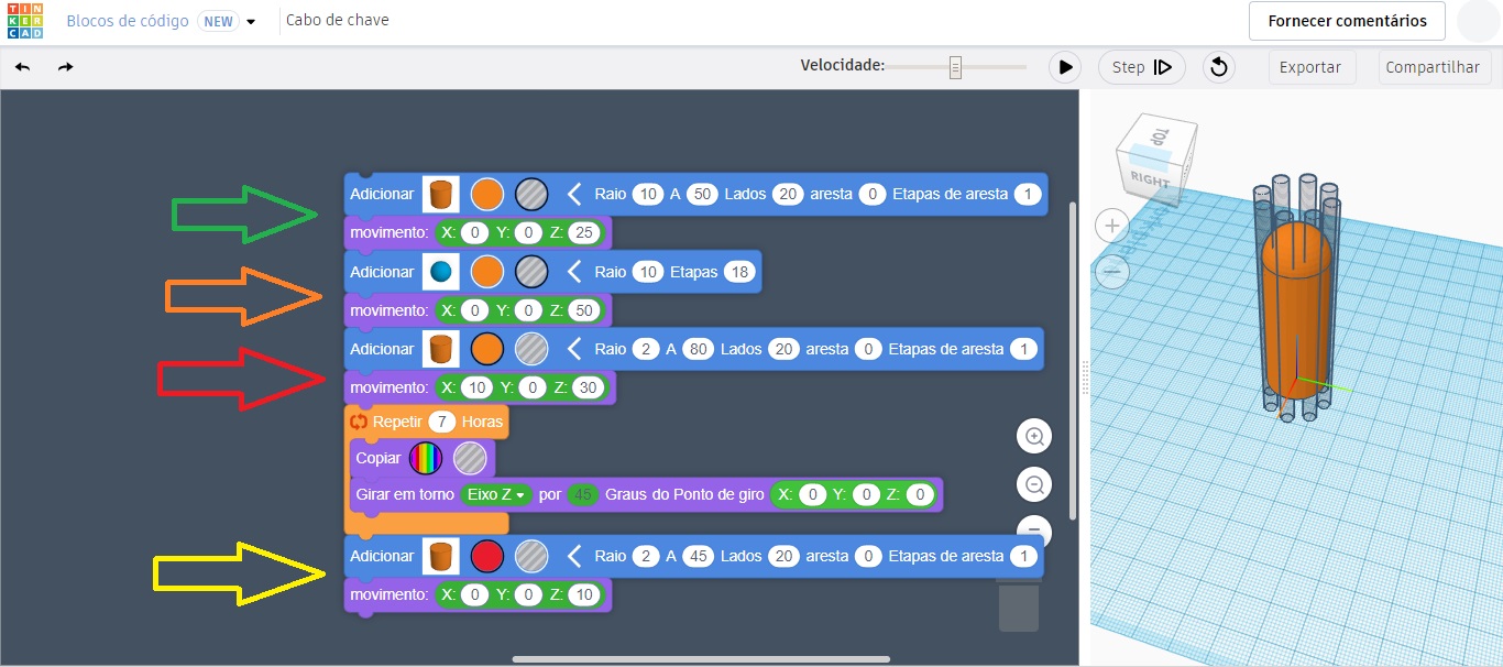 Matemática & Games: Codeblocks no TinkerCAD