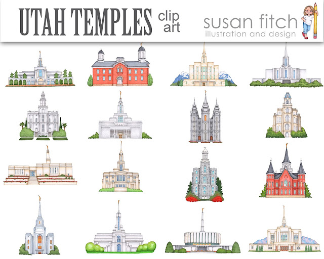 susan fitch design: Utah Temples