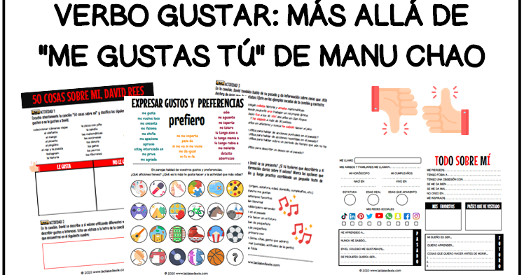 LACLASEDEELE: VERBO GUSTAR: MÁS ALLÁ DE LA CANCIÓN "ME GUSTAS TÚ" DE ...