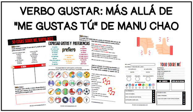 LACLASEDEELE: VERBO GUSTAR: MÁS ALLÁ DE LA CANCIÓN "ME GUSTAS TÚ" DE ...