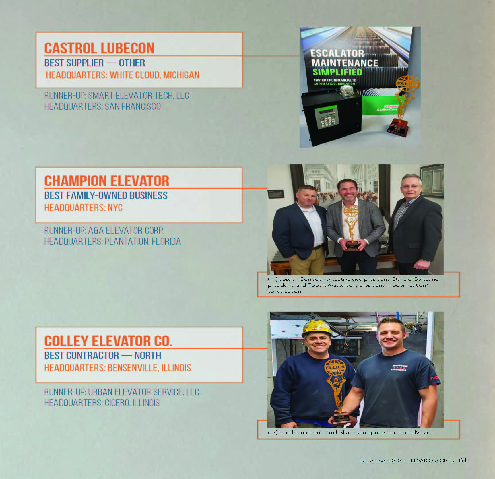 Chicago Elevator Maintenance - Colley Elevator: 2020