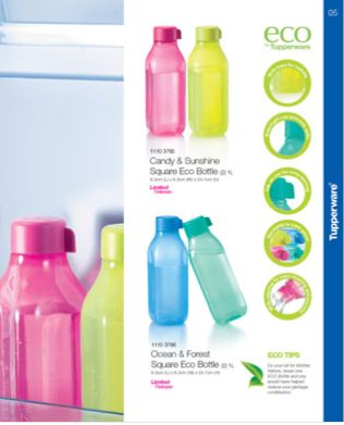 Tupperware Aryana: TUPPERWARE : ECO BOTTLE SQUARE