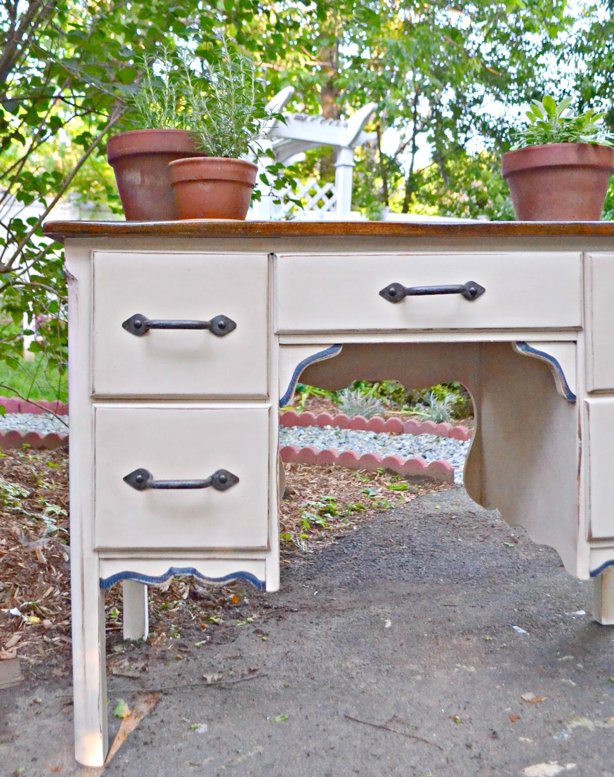 Heir and Space: An Antique Desk in Cream