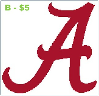 EASY PATTERNS: University of Alabama Crimson Tide cross-stitch pattern