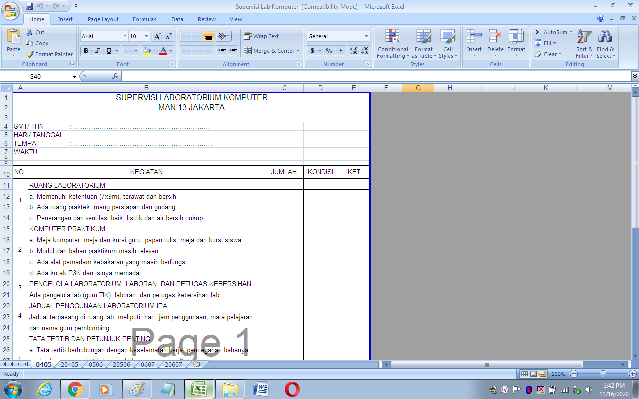 Format instrumen supervisi laboratorium komputer sekolah - antapedia.com