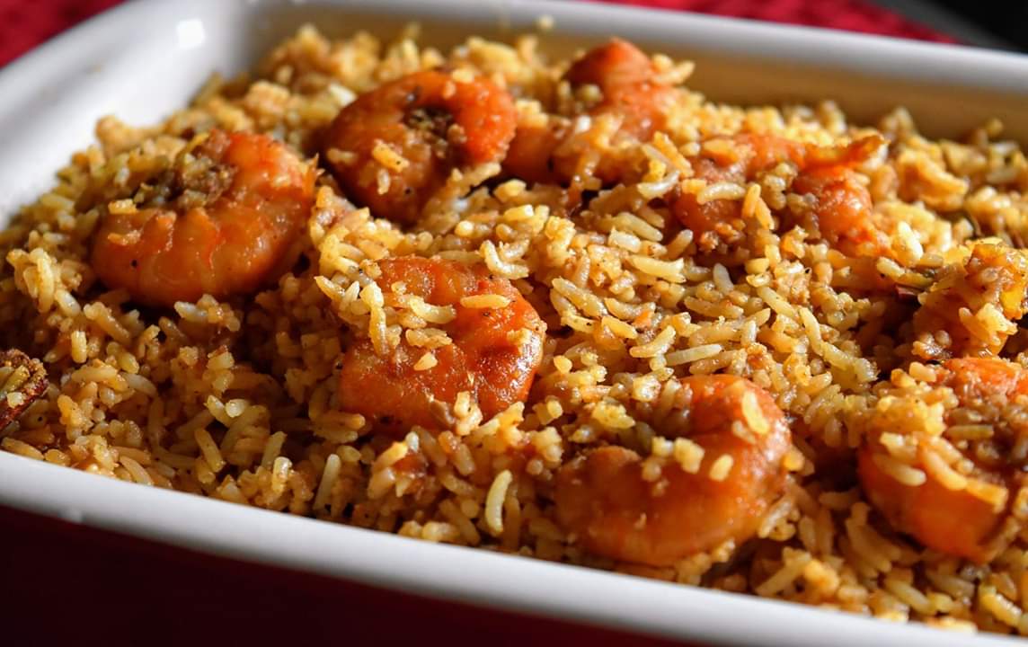 Chingri mach r Biryani( Shrimp Biryani)