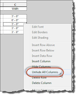 Revit OpEd: Hiding Columns in Schedules