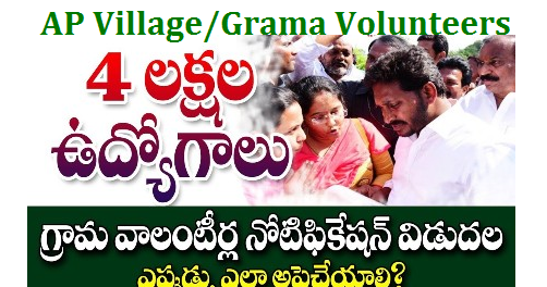 AP Village/Grama Volunteers Recruitment Application Form Online @ap.gov.in - TS Teachers ...