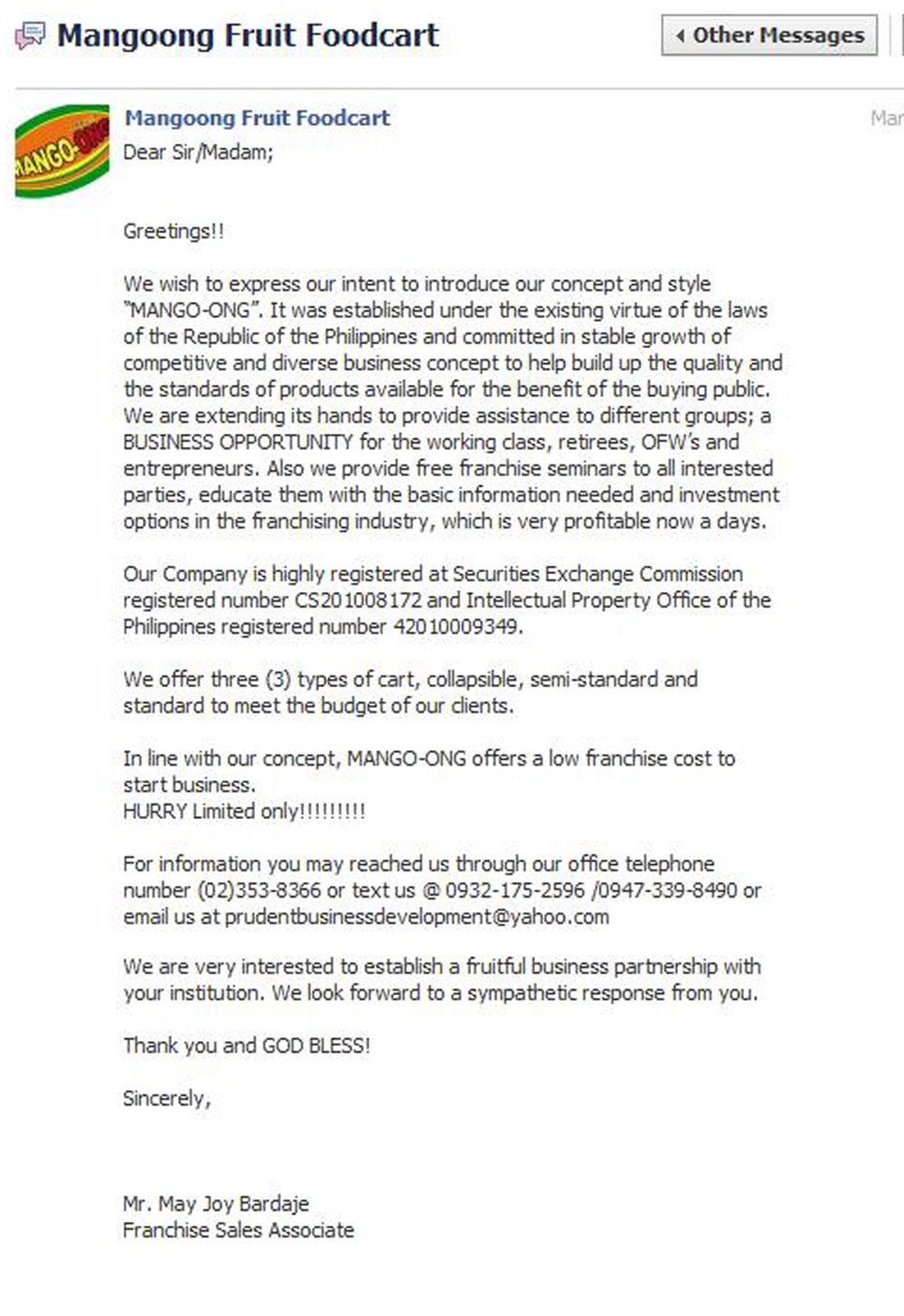 an attempt to remain sane in this insane world...: BEWARE: Mango-ong ...