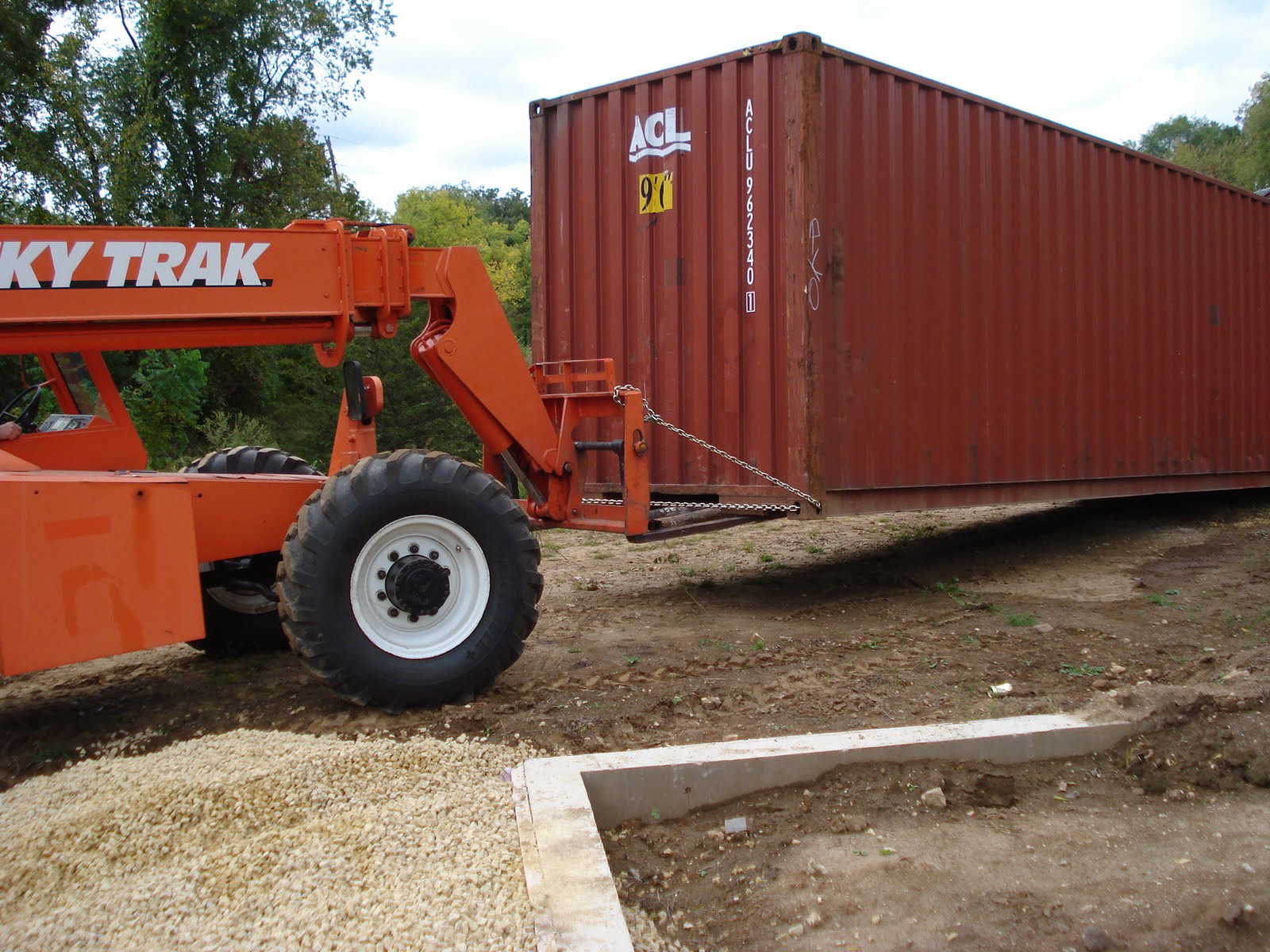 3 Flat Acres: Shop walls (aka Shipping Containers) in place