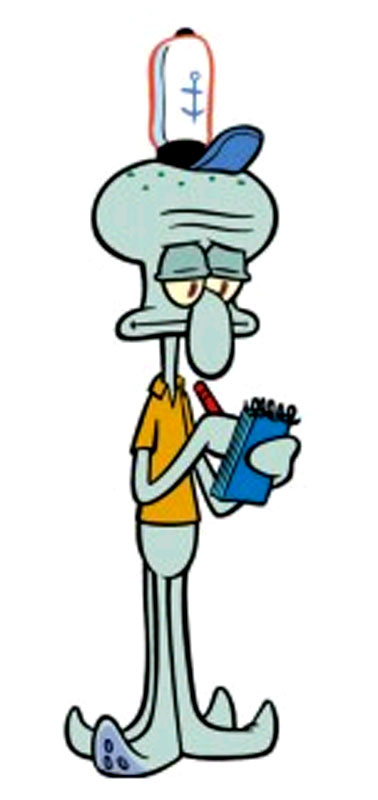 La Web Bob Esponja: Dibujos de Calamardo para Imprimir