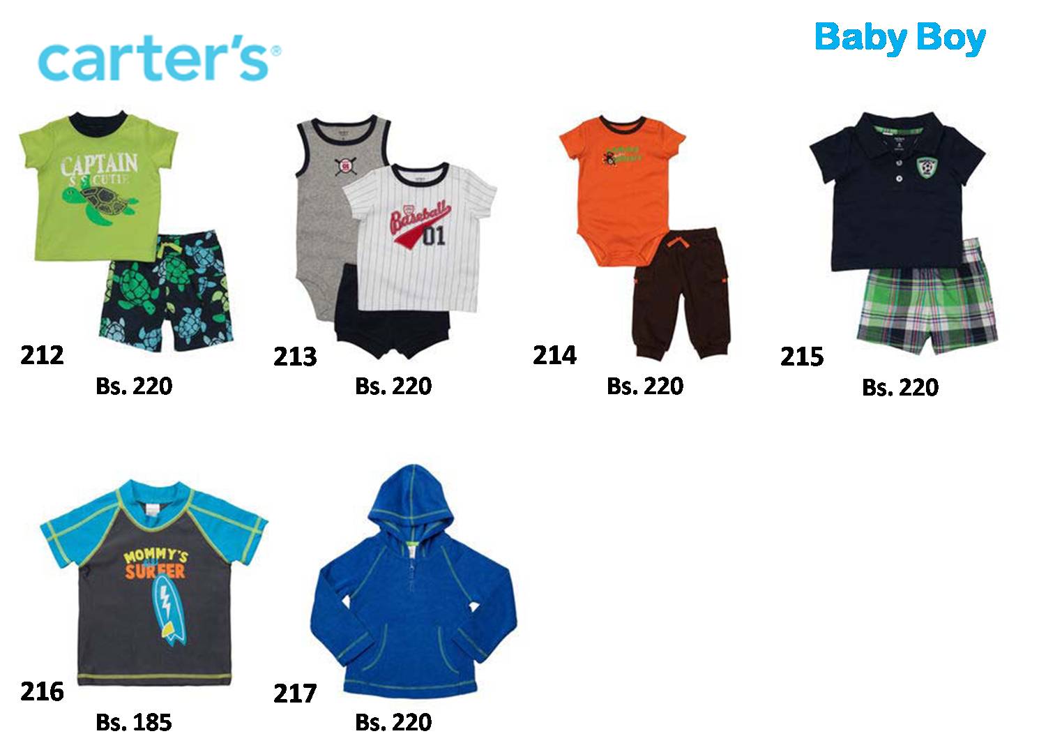 Venta de Ropa de niño marca Carter: Catálogo de Ropa de Varón