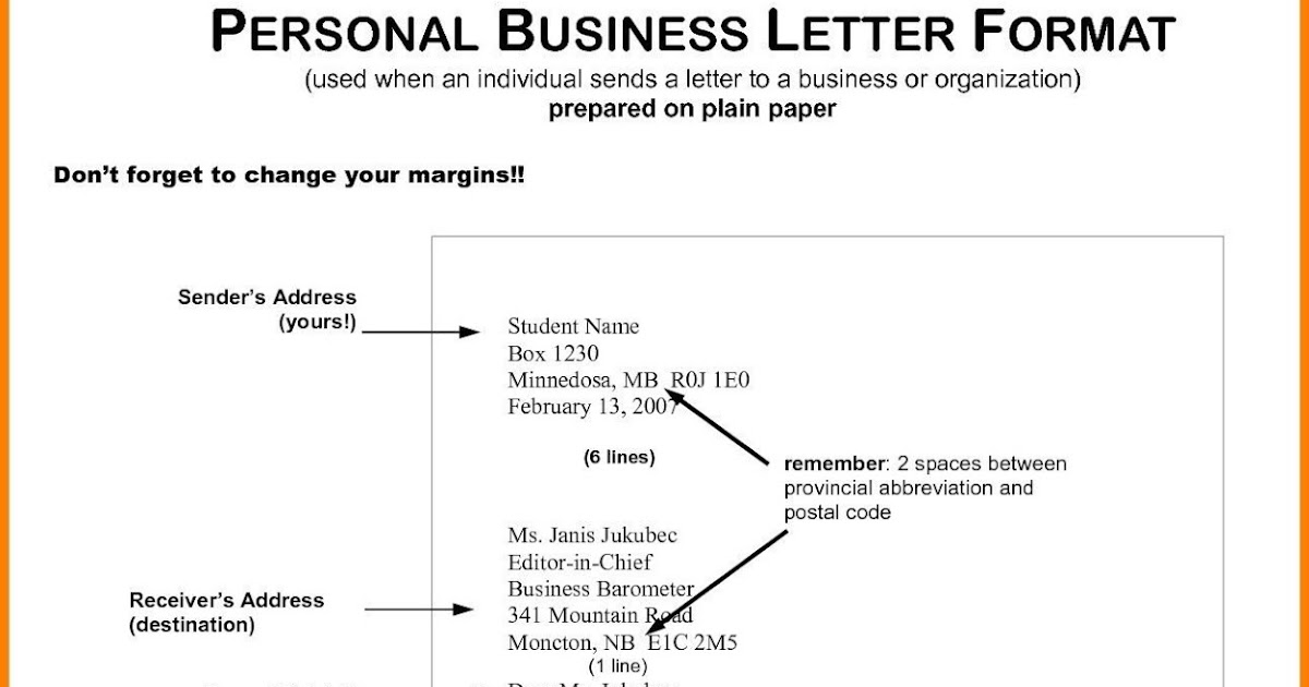 Business Letter Format Line Spacing - Birthday Letter