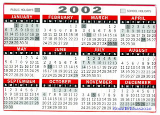 My Pocket Calendars: 2002 Calendar