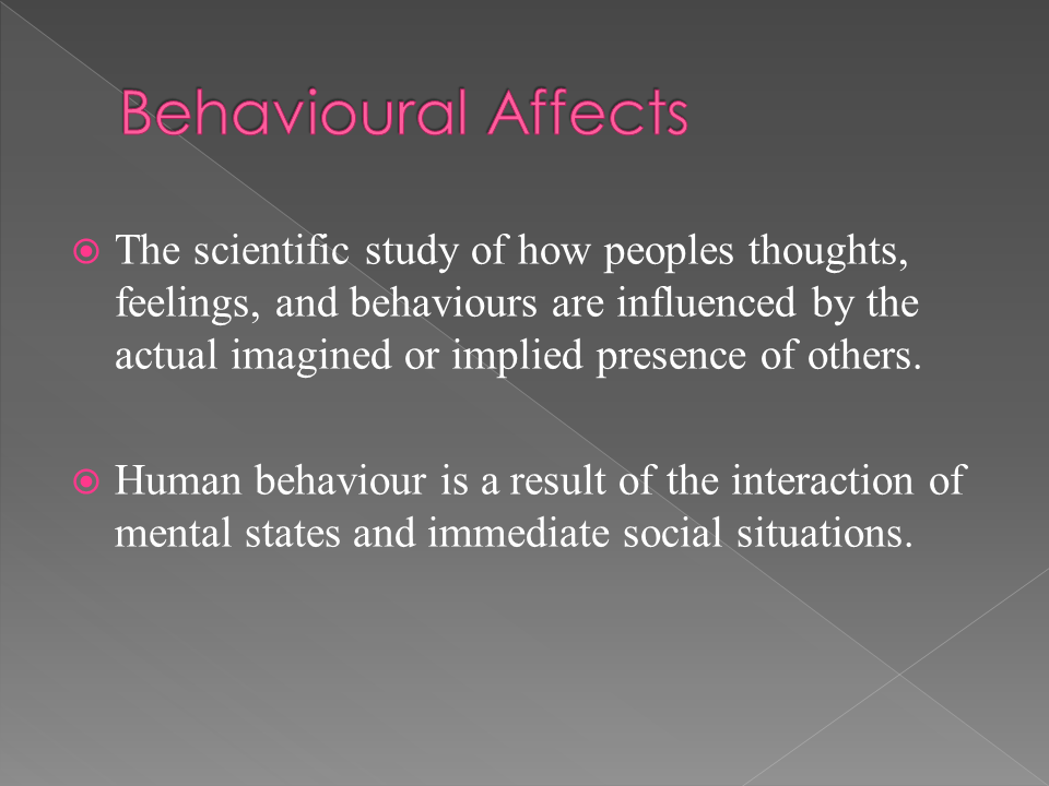 Journey of Me...Laura B: Behavioural Affects of Socio-Phychology