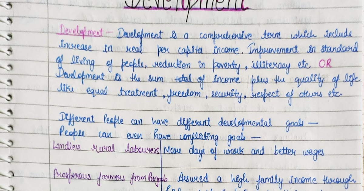 development class 10 notes