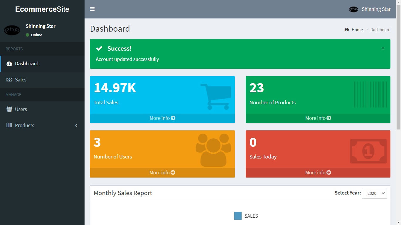 Simple Ecommerce Site System Project in php mysql with Source Code ...