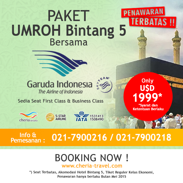 Promo Umroh Bintang 5 Garuda Indonesia