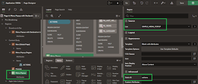 Menu Popup with Declarative List in Oracle APEX