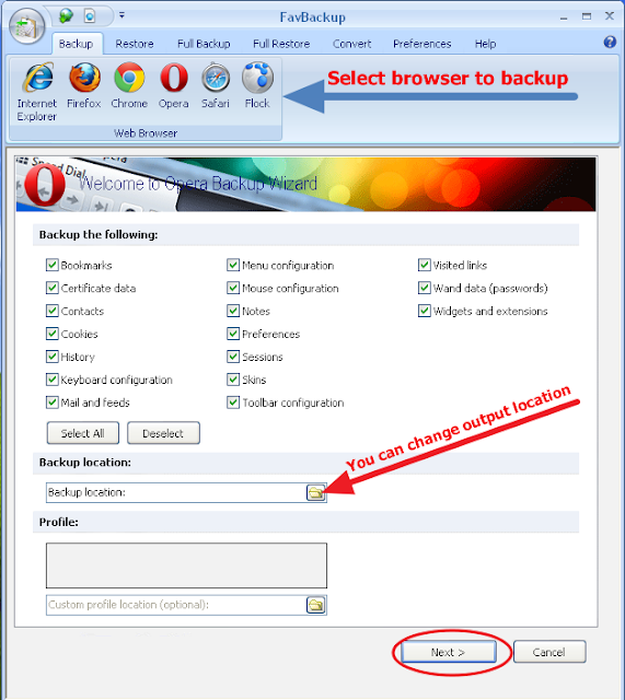 Computer +: Backup and Restore all your browser data [All Major browsers]